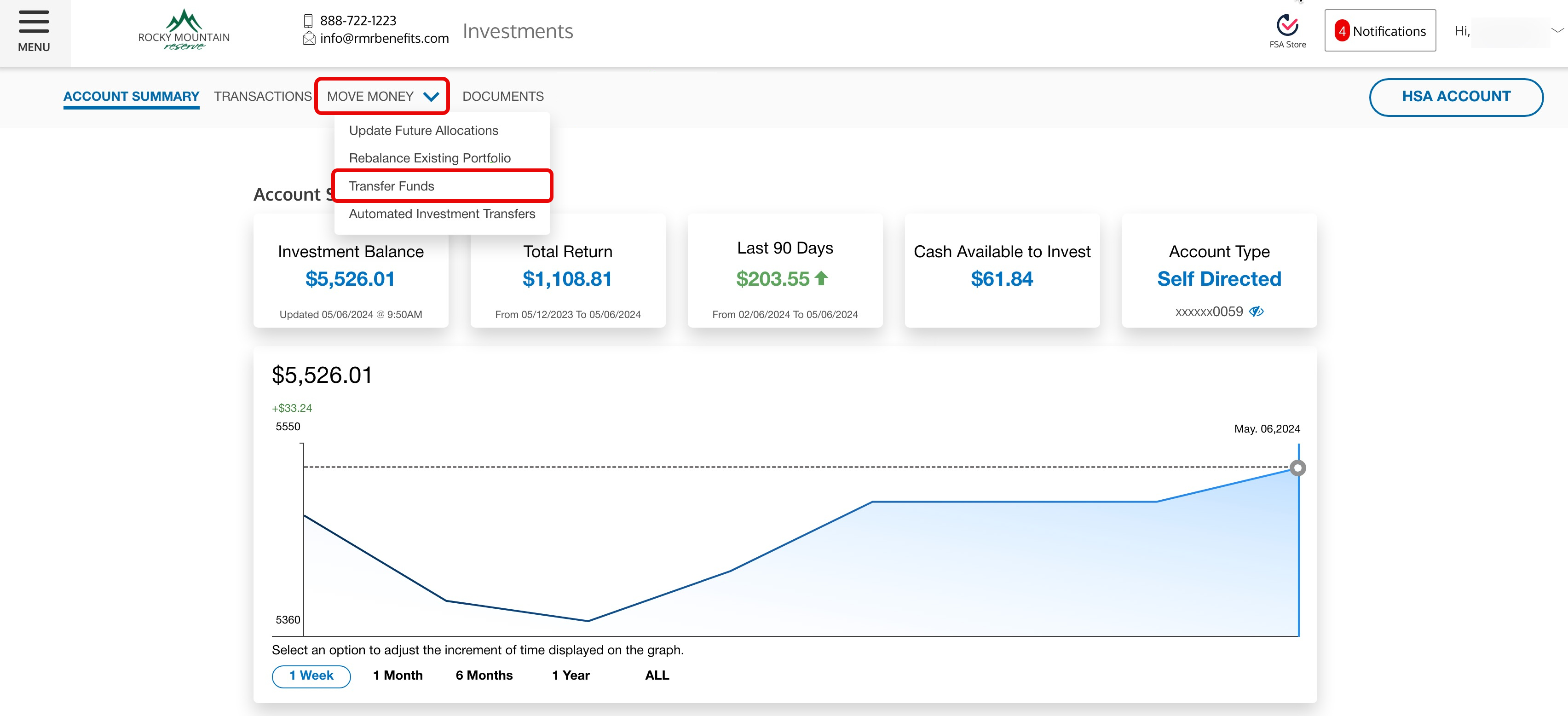 Liquidating Blue Card HSA Investments – Rocky Mountain Reserve